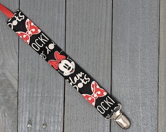 Minnie Mouse Pacifier Clip / Universal Binky Holder - Etsy