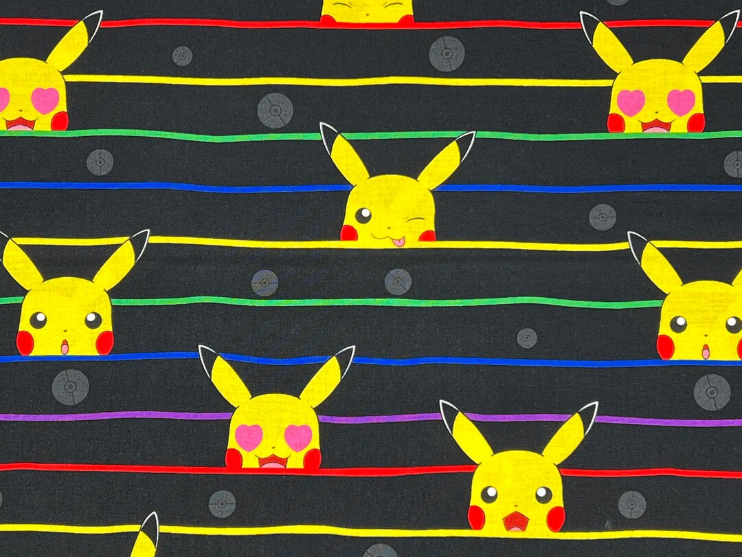Pikachu Fabric / Fat Quarter by the Yard - Etsy