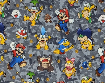 Nintendo Super Mario Fabric / Fat Quarter / by the Yard - Etsy