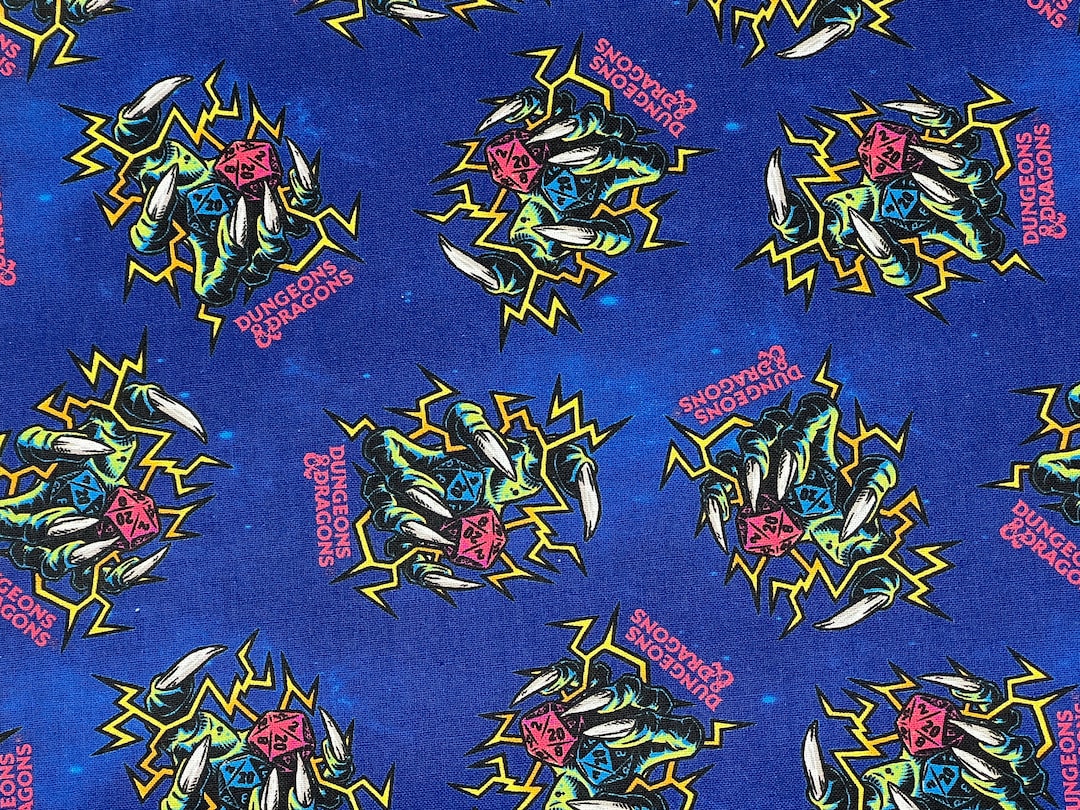 Dungeons and Dragons Cotton Fabric / by the Yard and Half Yard - Etsy
