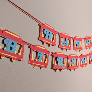 Personalized Trolley Birthday Banner ⁘ High Quality ⁘ - Etsy