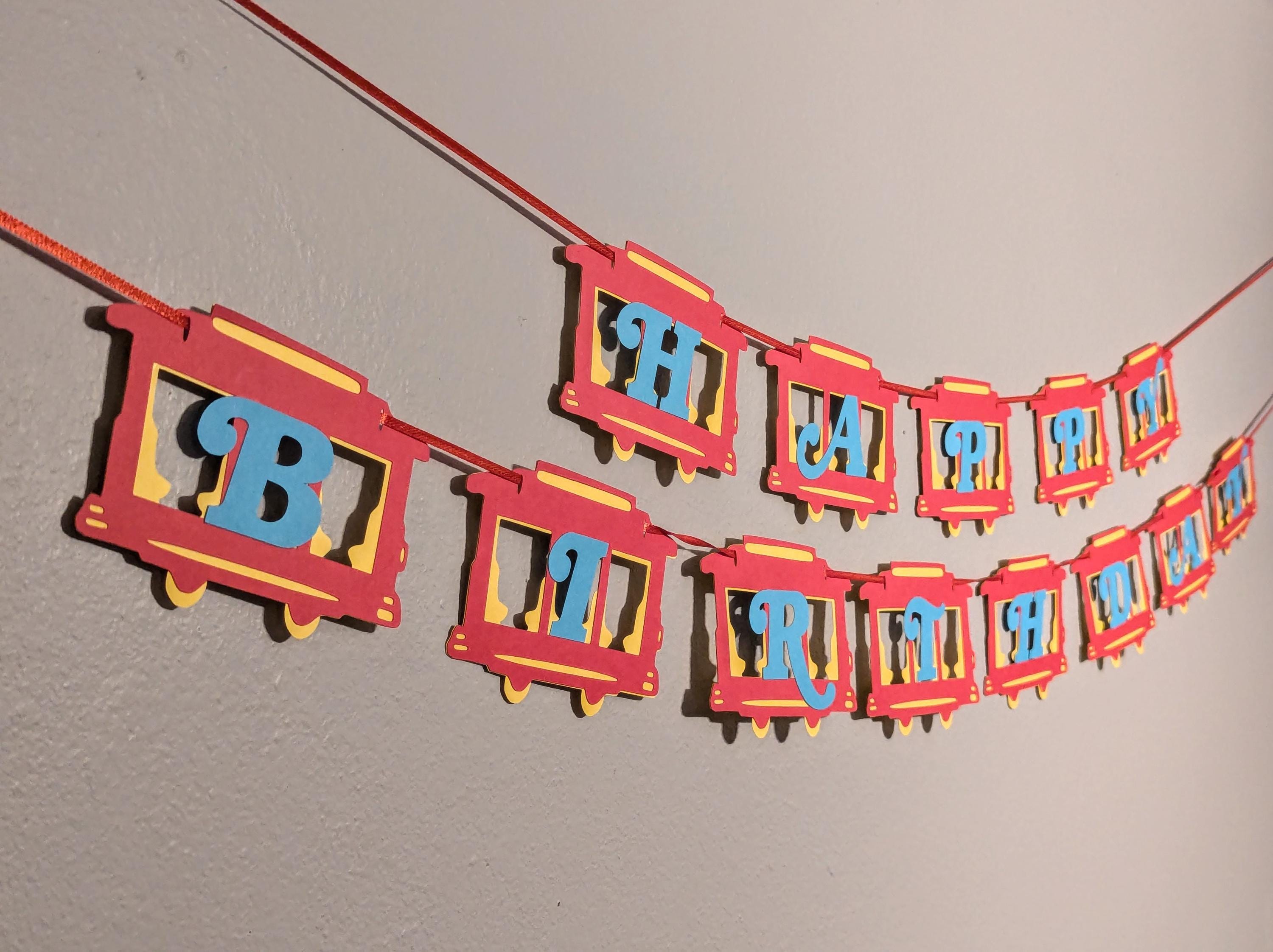 Personalized Trolley Birthday Banner ⁘ High Quality ⁘ - Etsy