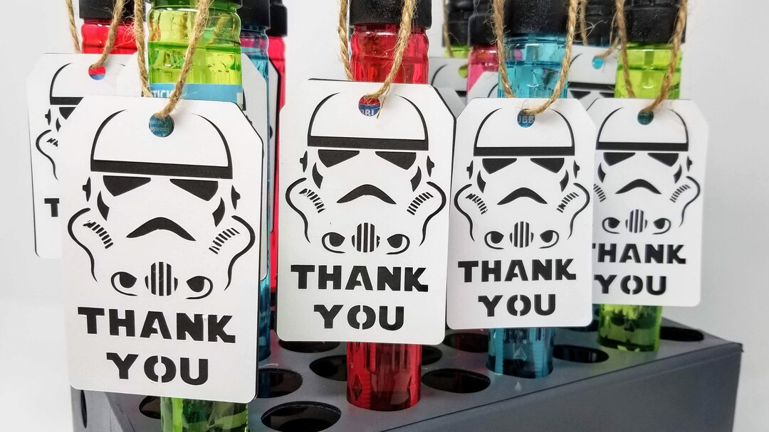 Star Wars Thank You Tags: Stormtrooper or Darth Vader Party Favors - Etsy