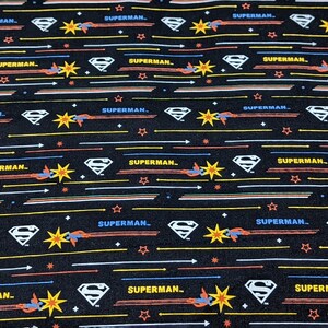 Superman Licensed Cotton Fabric / by the Yard / Half Yard - Etsy