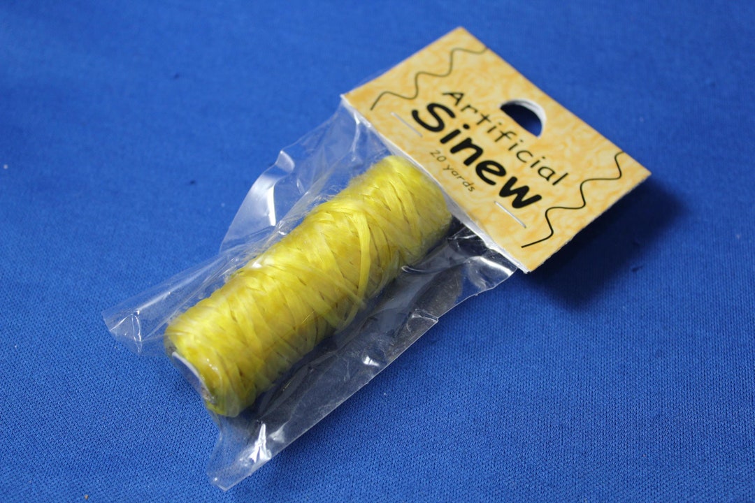 Artificial Sinew, 70lb Strength, Bobbin Size - 20 Yards, Yellow Color ...
