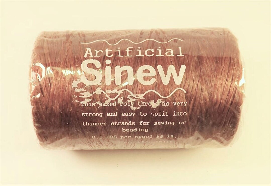 Artificial Sinew - 70lb Strength - 300 Yards - 8oz Spool - Brown in ...