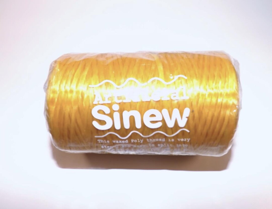 Artificial Sinew - Yellow - 70lb Strength - 300 Yards - 8oz Spool ...