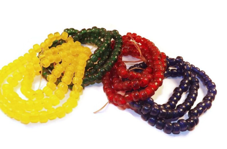 Glass Crow Beads Red 9mm Beads Translucent Glass Beads | Etsy