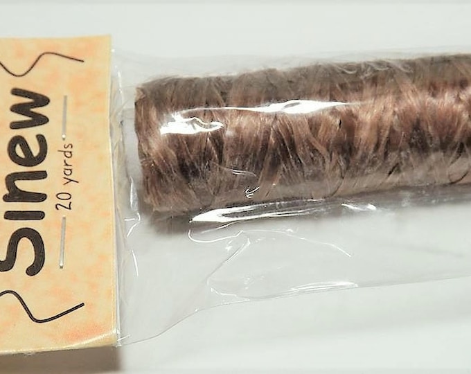 Artificial Sinew, 70lb Strength, Bobbin Size, 20 Yards, Brown in Color ...