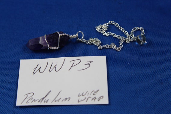 Amethyst Wire Wrapped Pendulum WWP3 Double Terminated Point | Etsy