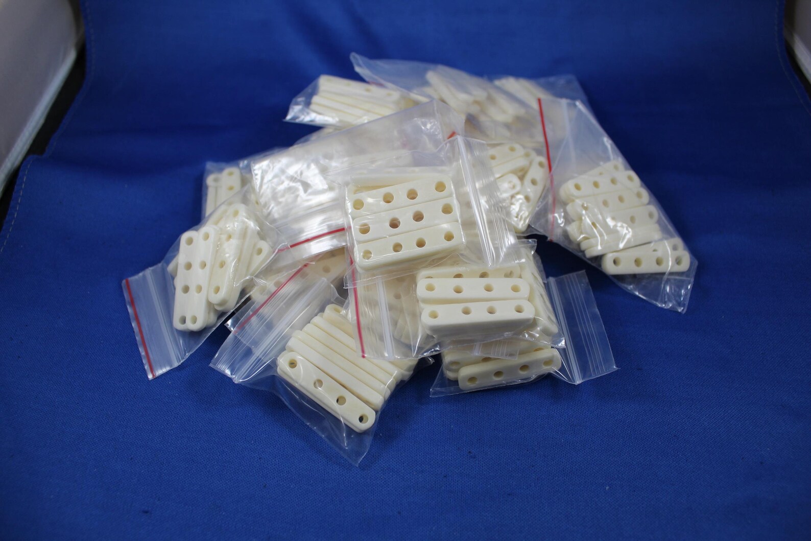 Qty of 50 - 4 Hole Bone Spacer Beads, Bone Comes From Oxen / Water ...