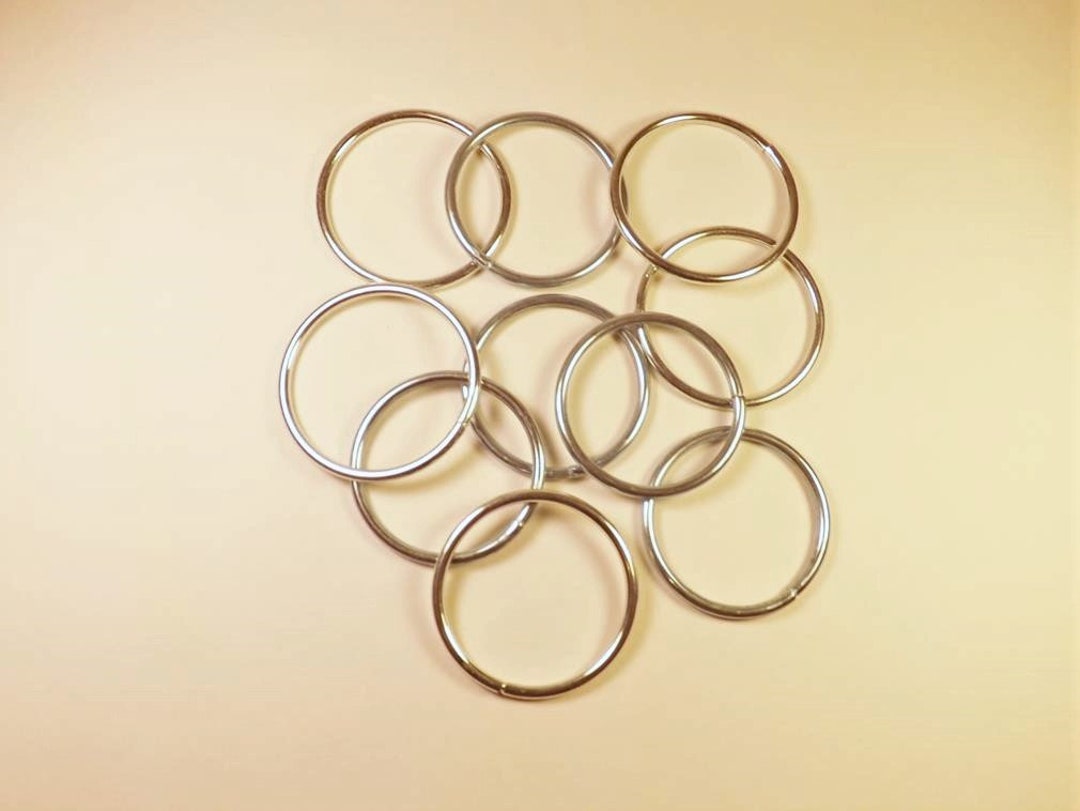 2 Inch Metal Rings, Silver Tone Metal, Qty of 10, Soldered Metal Craft ...