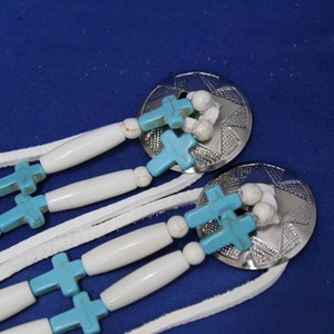 Native American Style Hair Ties, Turquoise Crosses, American Indian ...
