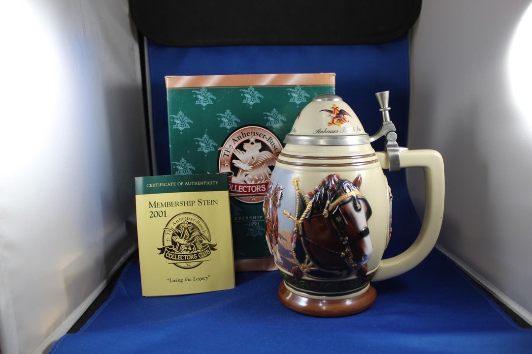Budweiser Lidded Stein 2001 Collectors Club Stein CB17 Made - Etsy