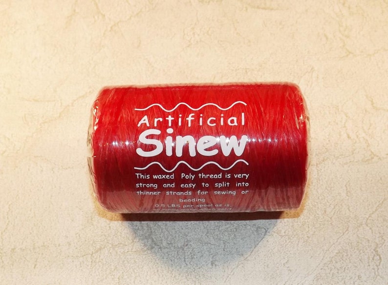 Artificial Sinew Red 70lb Strength 300 Yards 8oz Spool | Etsy