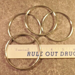 3 Inch Metal Rings, 3" Craft Rings, Qty of 4, Soldered Metal Craft ...