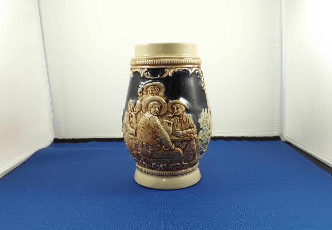 German Beer Stein Cobalt Blue Stein Western Germany Vintage - Etsy