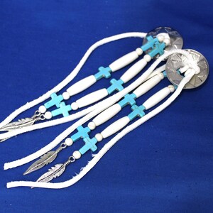 Native American Style Hair Ties, Turquoise Crosses, American Indian ...