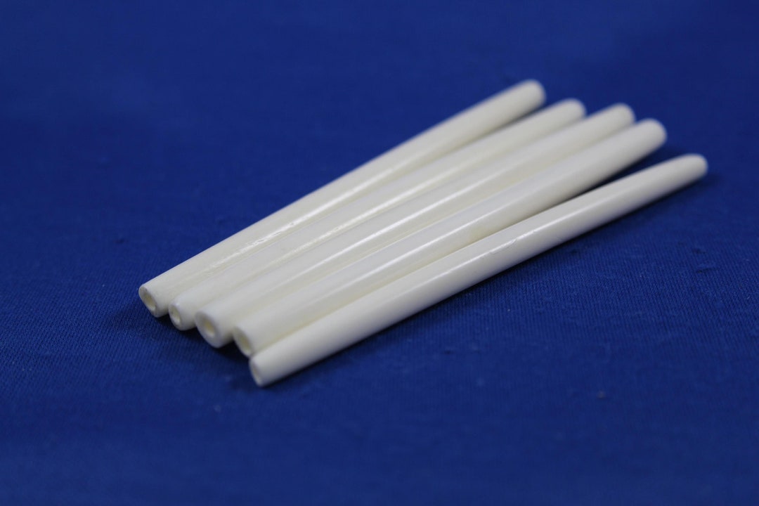 4 Inch White/ off White Hair Pipe, Qty. of 5, Native American Type ...