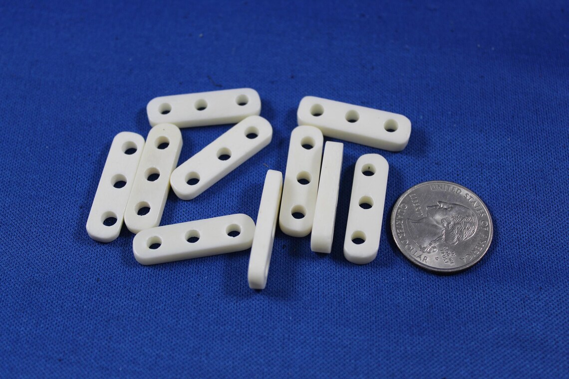 3 Hole Bone Spacer 10 Spacer Beads Bone Comes From Oxen / - Etsy
