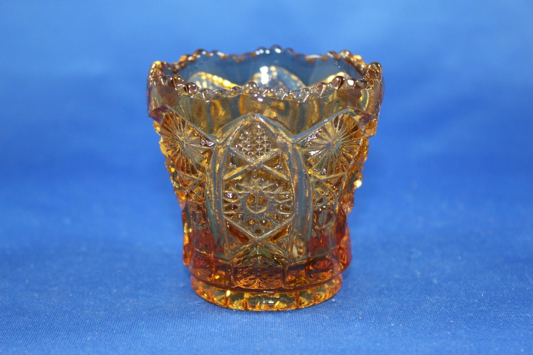 Burnt Umber Colored Glass Toothpick Holder, Imperial Glass, Pattern 505 ...