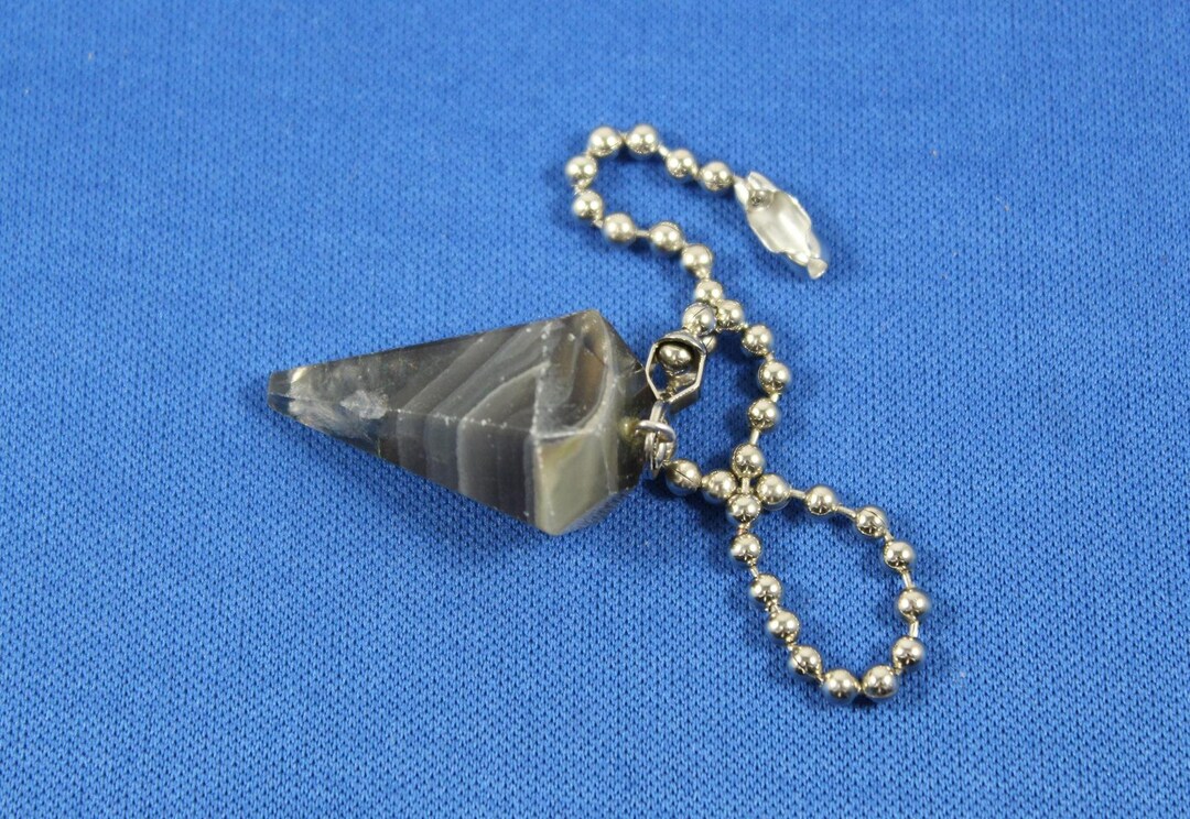 Banded Agate Pendulum Fan Pull, #CPC9, Ceiling Fan Pull Chain, Faceted ...