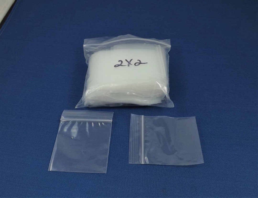 100 Plastic Bags, 2" X 2" Resealable Bags, Clear Reusable Bags, 100 ...