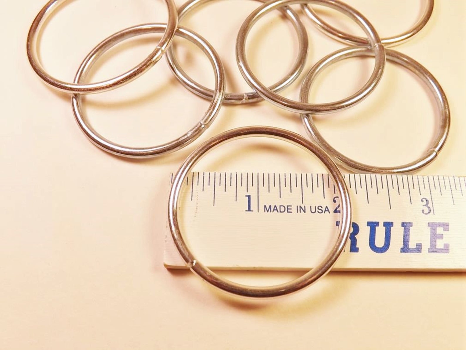 2 inch Metal Rings silver tone metal Qty of 10 soldered | Etsy