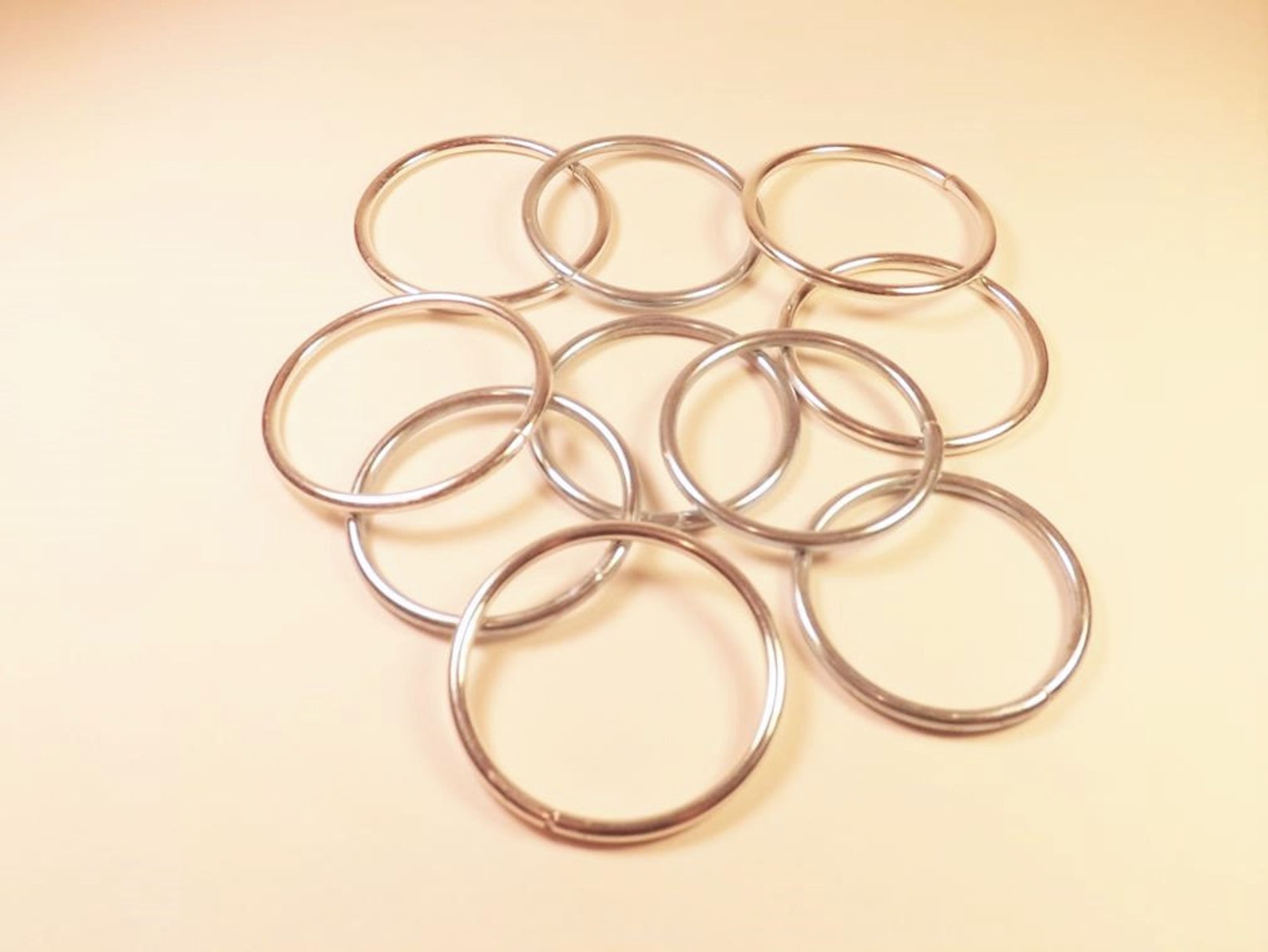 2 Inch Metal Rings Silver Tone Metal Qty of 10 Soldered - Etsy