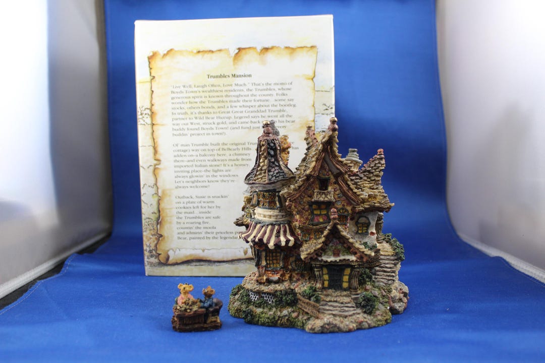 Boyds Bearly Built Villages House, Trumbles Mansion, Complete in ...