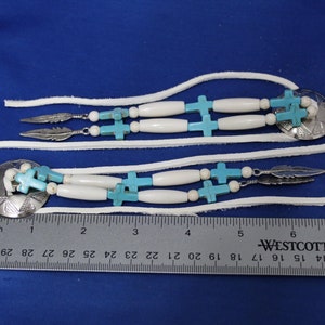 Native American Style Hair Ties, Turquoise Crosses, American Indian ...