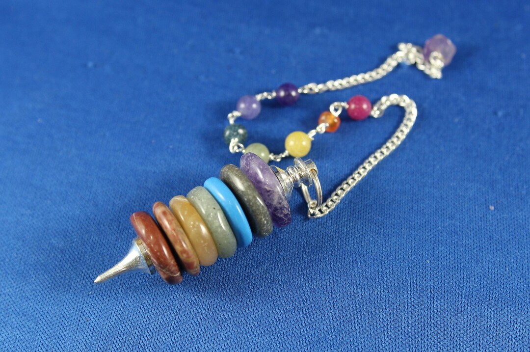 Chakra Coin Pendulum, 7 Layer Chakra Pendulum / Pendant, Jewelry ...