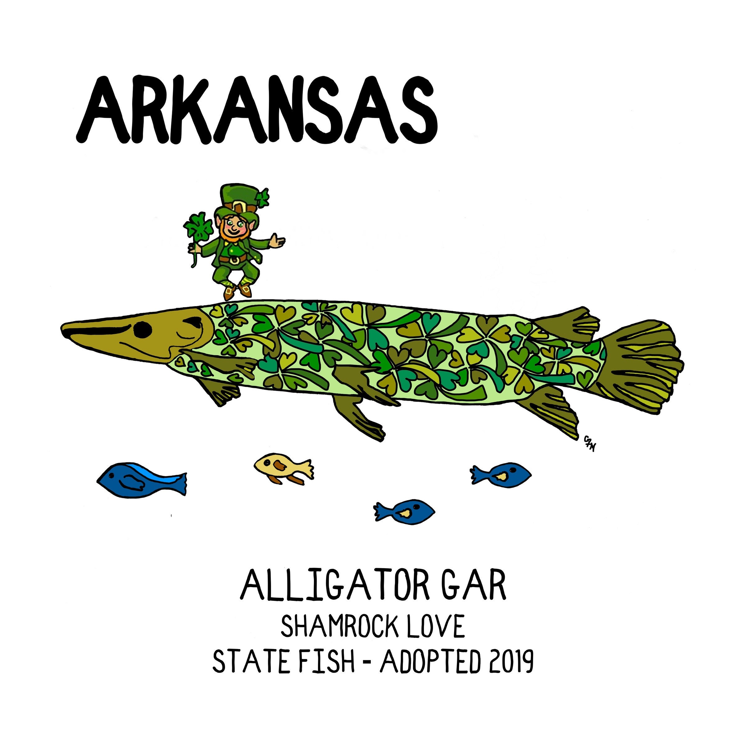Ceramic Coaster Arkansas State Symbols Alligator Gar - Etsy