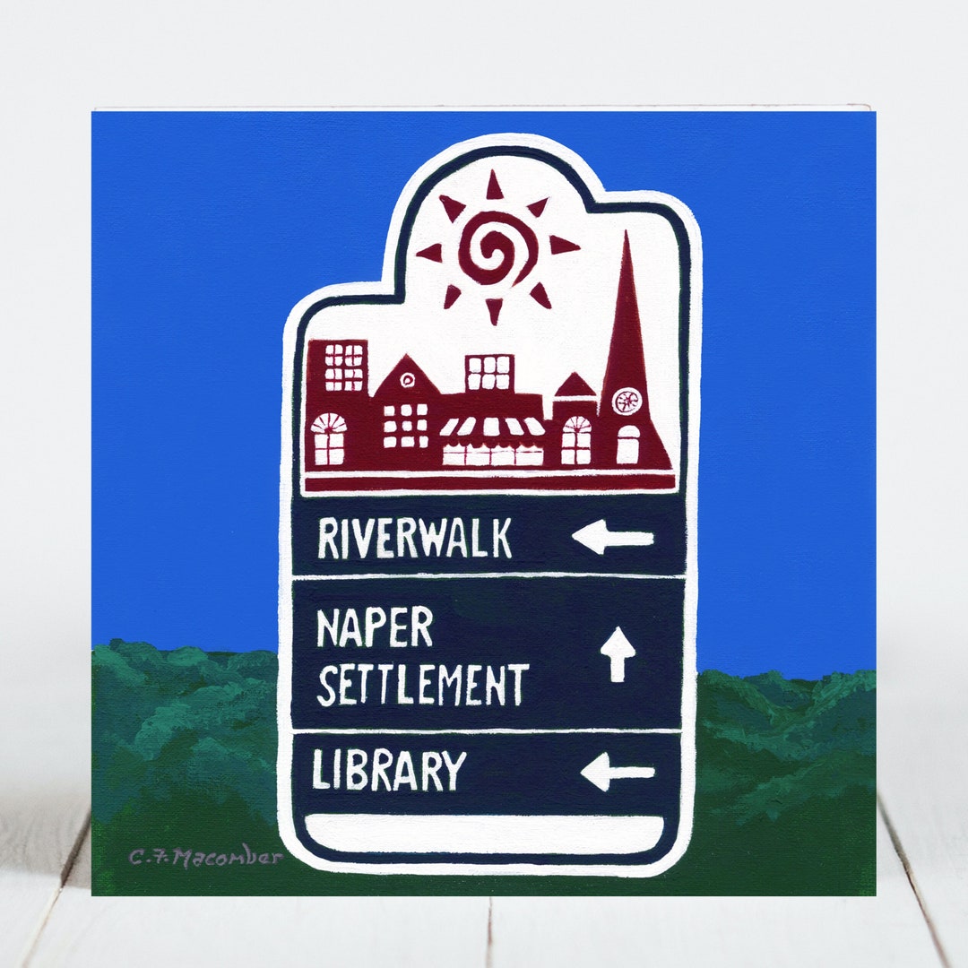 Ceramic Coaster, Naperville Sign, Naperville, Illinois, Paint the Town ...