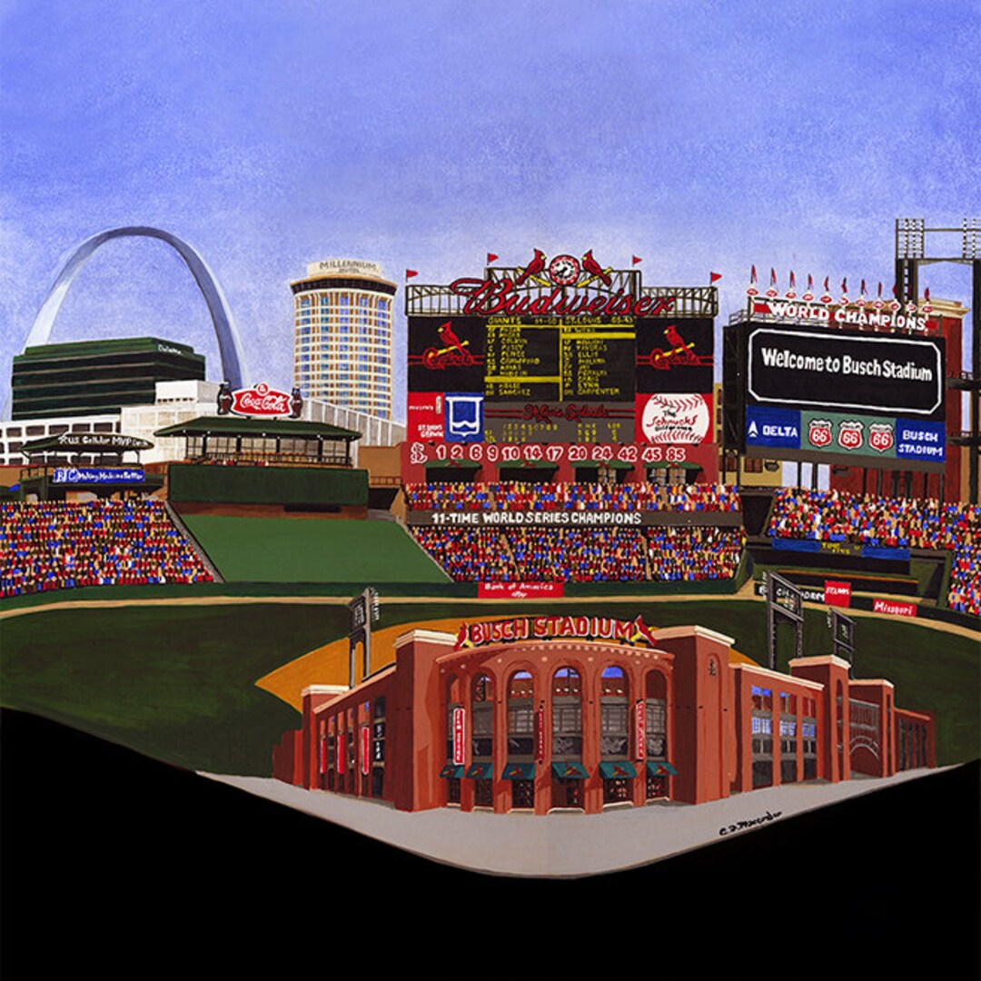 Ceramic Coaster, St. Louis Baseball, Busch Stadium, St. Louis, Ceramic Tile, Coaster, Decorative ...