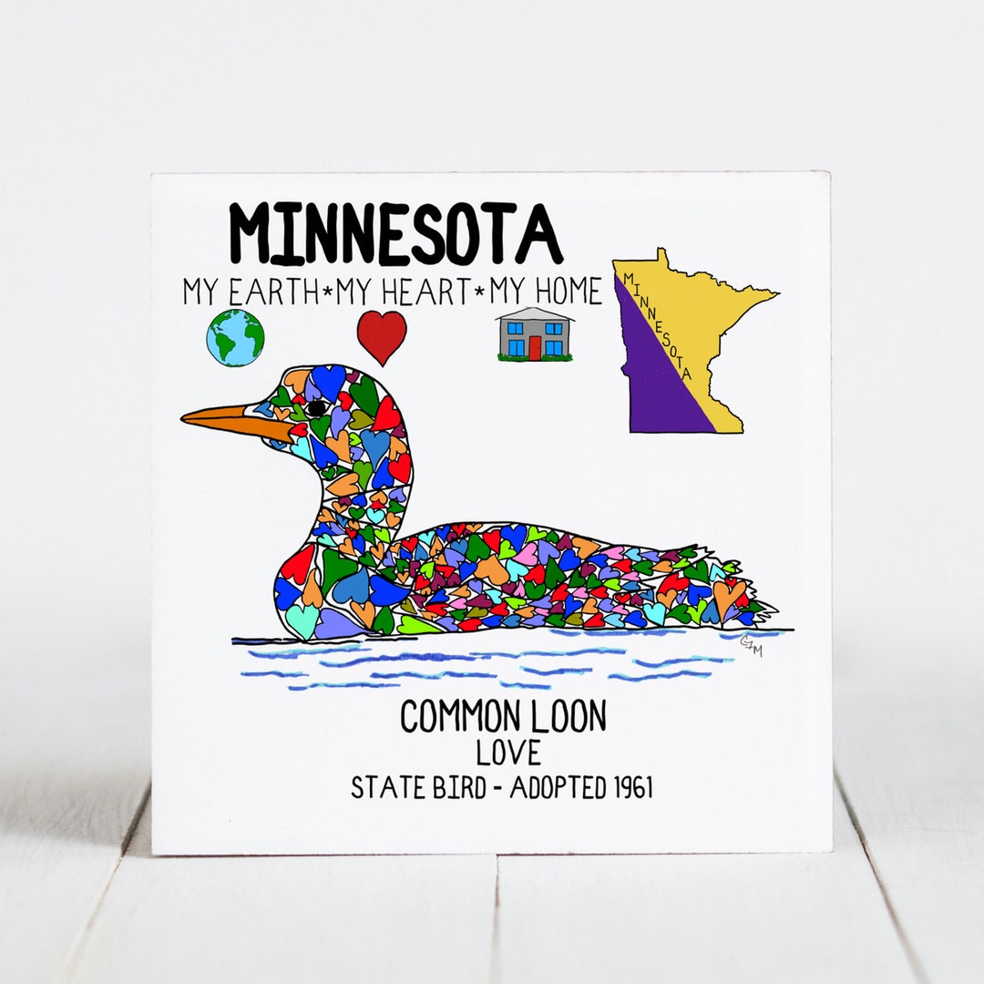 Ceramic Coaster, Minnesota, State Symbols, Common Loon, Love, Ceramic ...