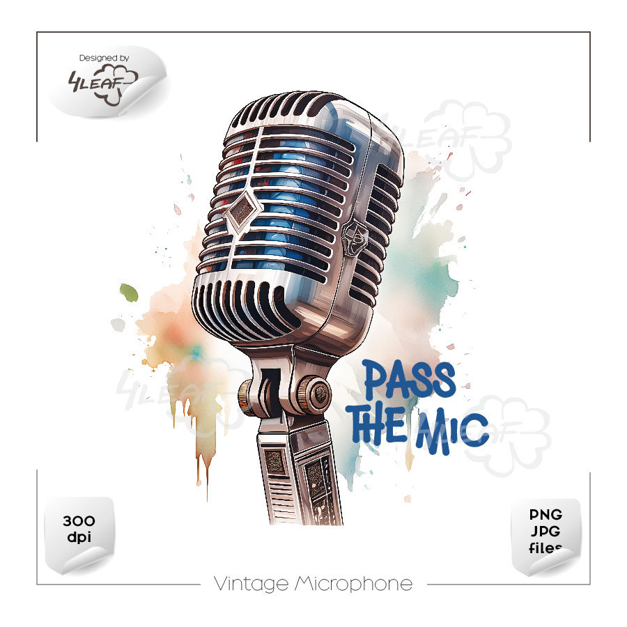 Iconic Microphone Splash - Etsy