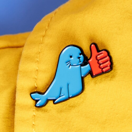 Seal of Approval Enamel Pin Lapel Pin Gift for Friend Gift - Etsy