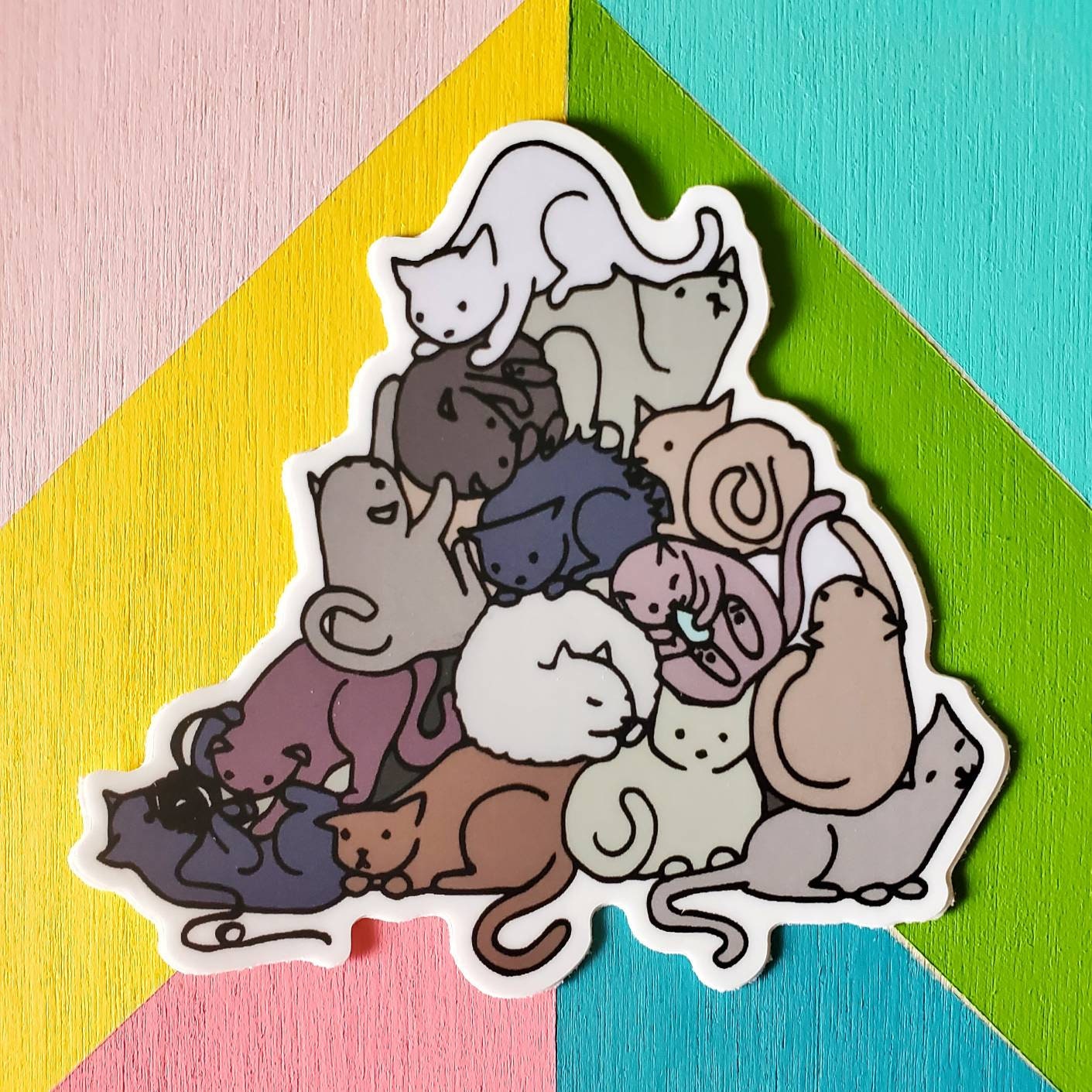 Meowntain Vinyl Sticker Gift for Friend Gift for Girlfriend | Etsy