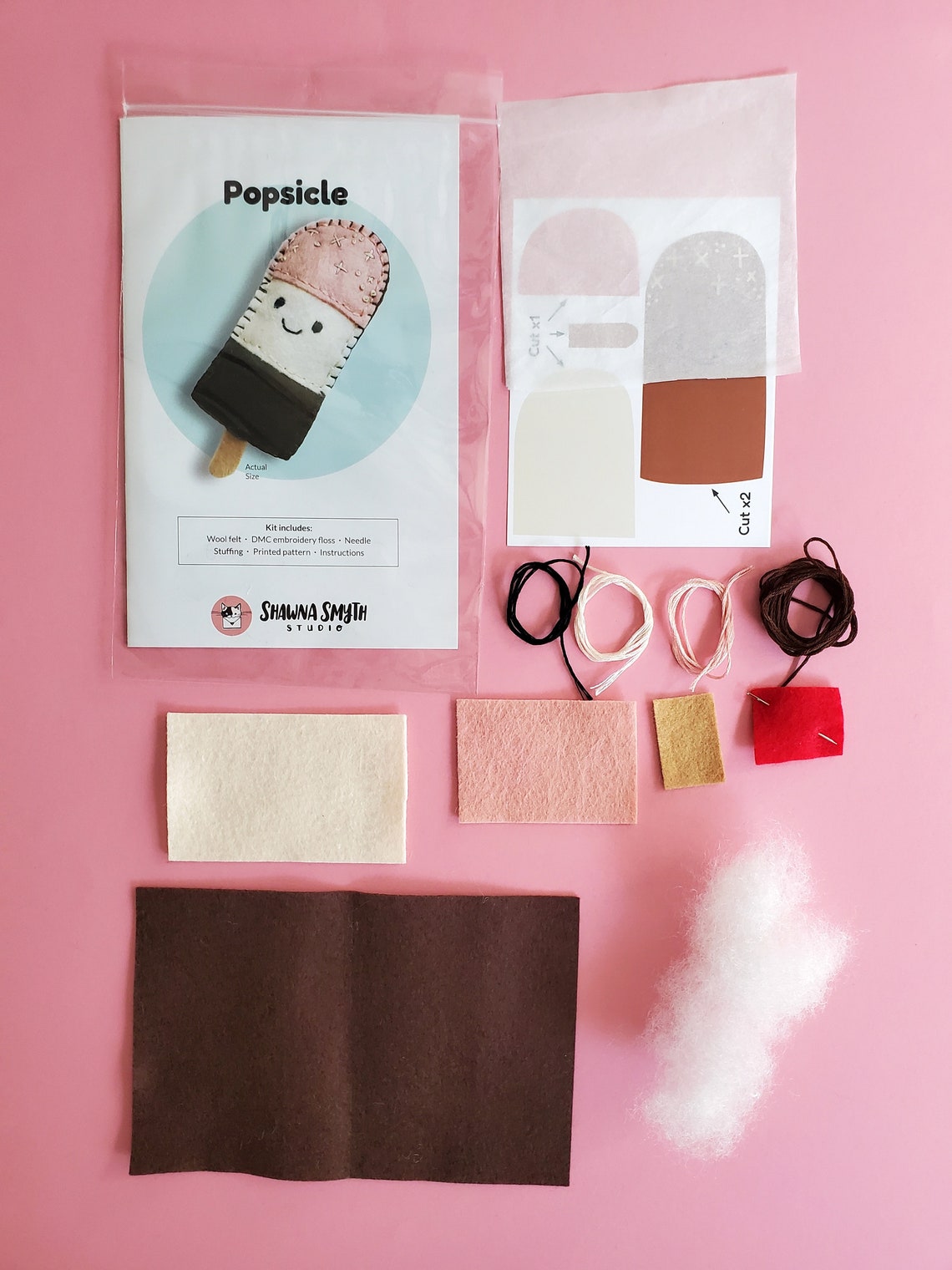 Popsicle DIY Felt Kit | Felt Toy DIY Kit | Craft Kit | Girls Night ...