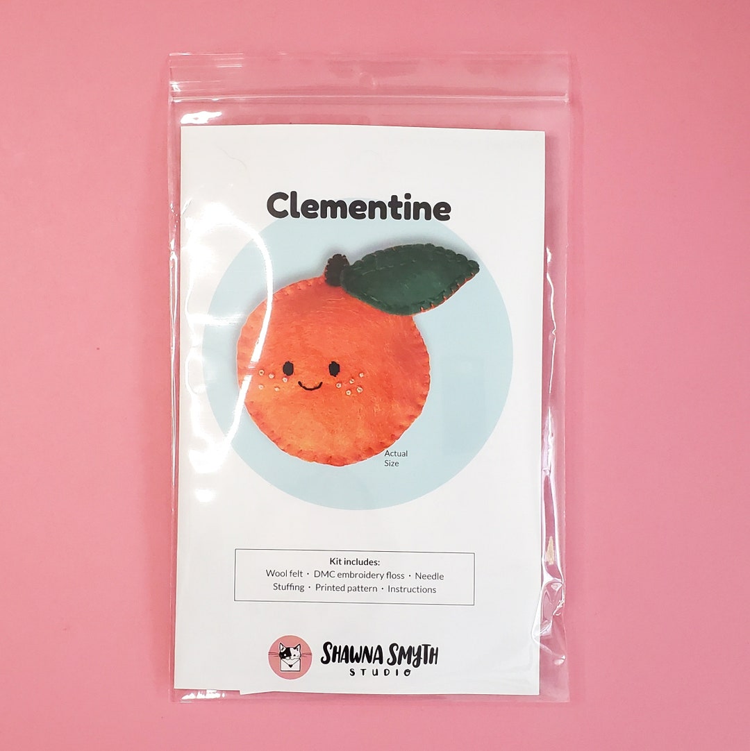 Clementine DIY Felt Kit | Felt Toy DIY Kit | Craft Kit | Girls Night ...