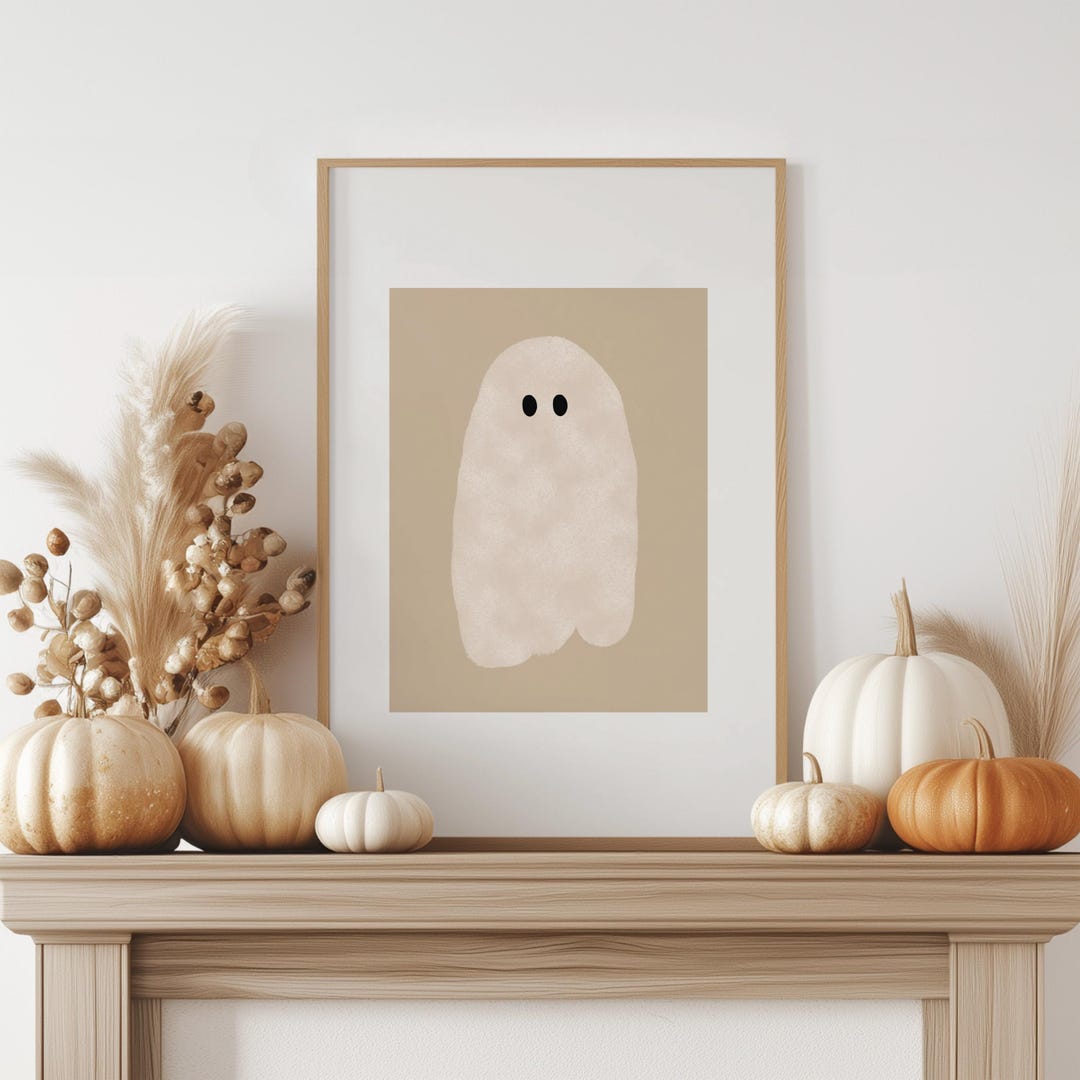 Cute Ghost Printable, Girly Wall Decor, Cute Prints, Girly Prints ...