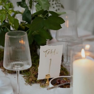 Hand-painted Watercolor Table Numbers: Deckled Edge Paper - Etsy