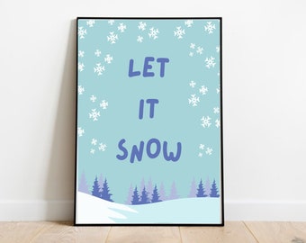 Let It Snow Poster - Etsy