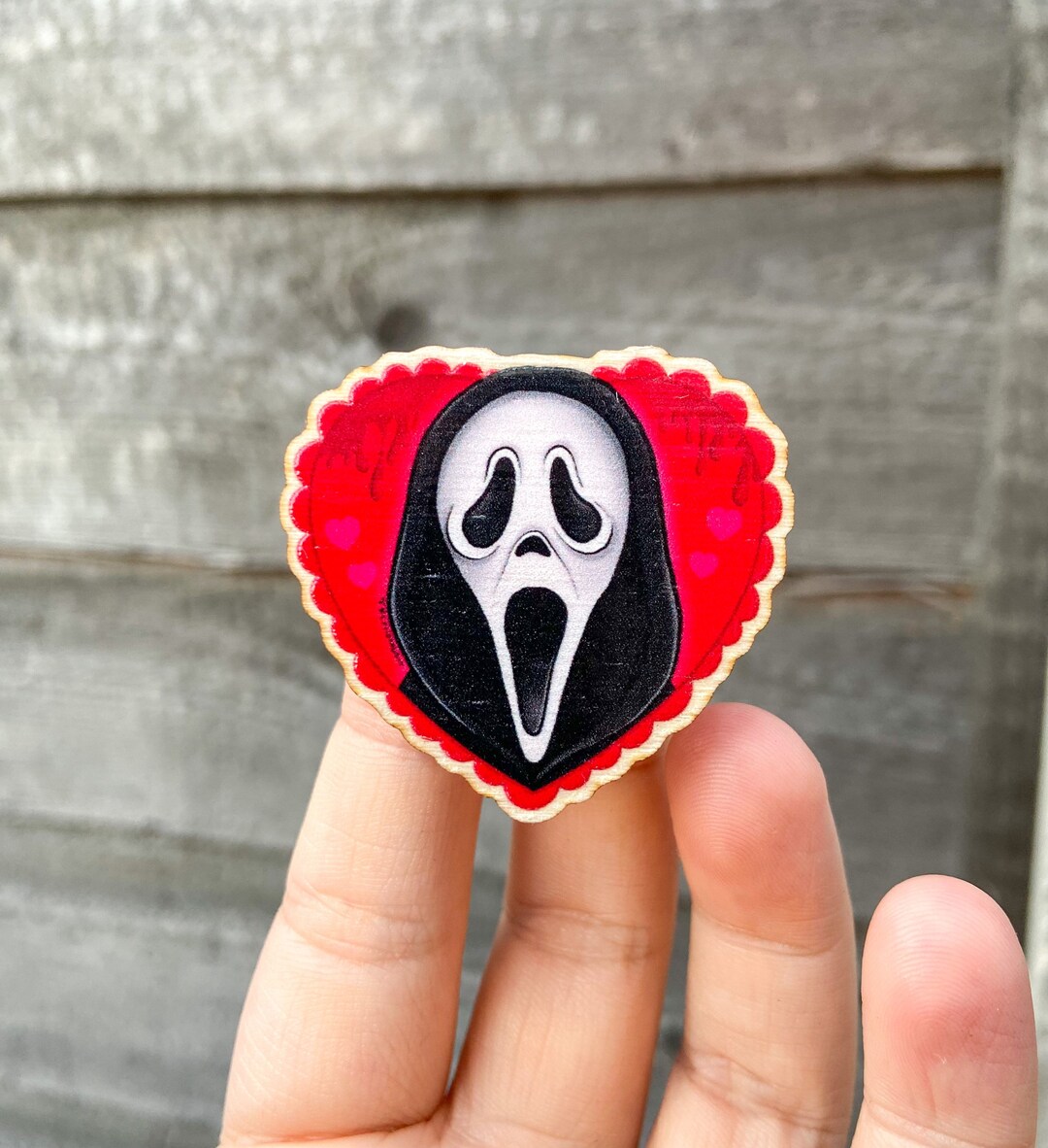 Ghostface Inspired Wooden Pin Scream, Stab, Dead by Daylight, Gift ...
