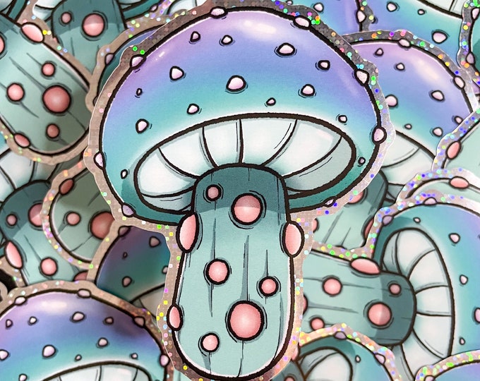 Glowing Mushrooms Sticker Mushroom Sticker Stickers for - Etsy