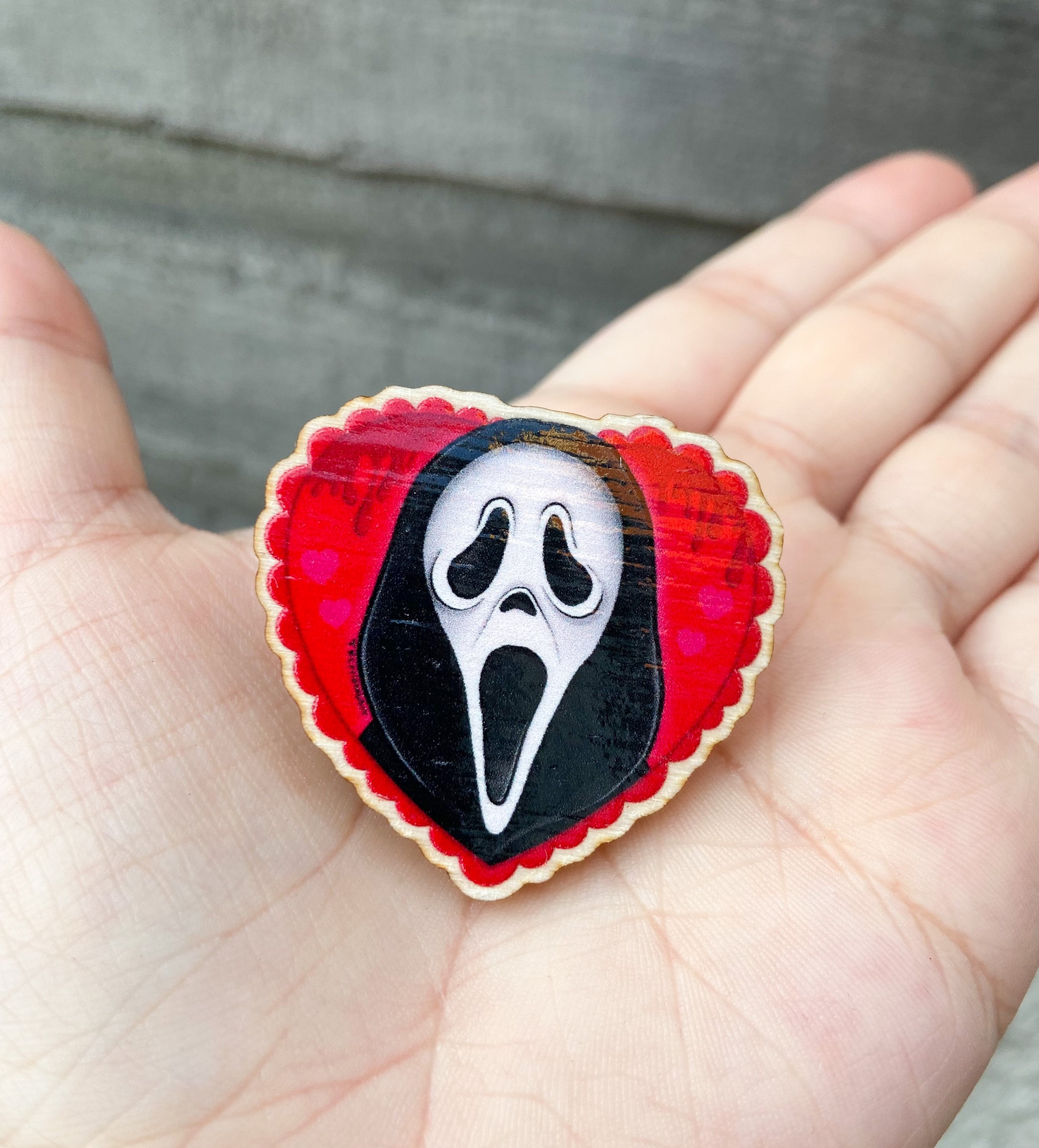 Ghostface Inspired Wooden Pin Scream Stab Dead by - Etsy