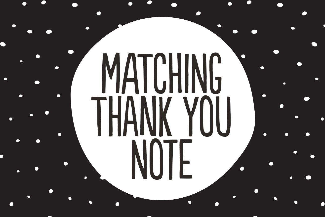 Matching Thank You Note - Etsy