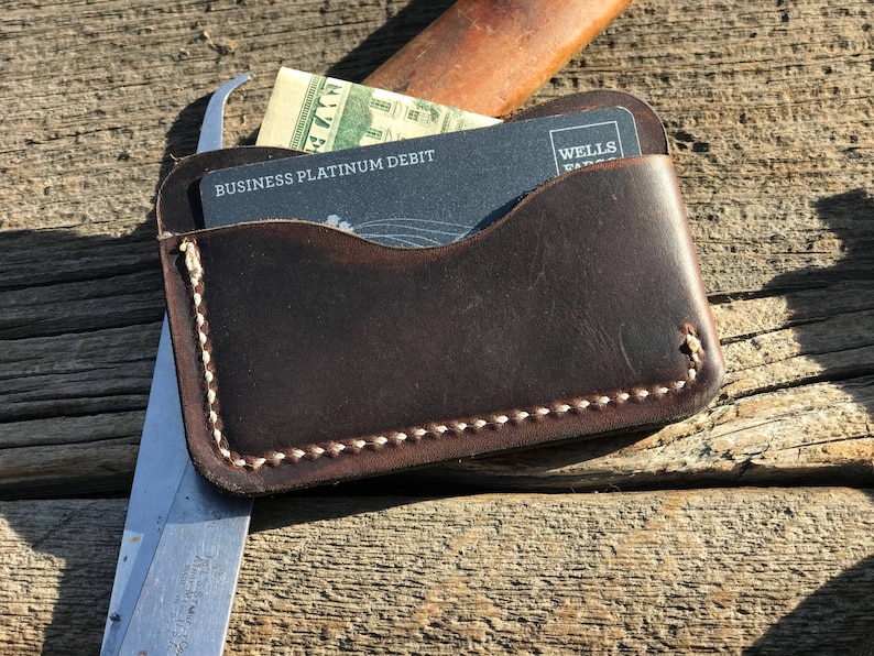 Personalized Wallet Minimalist Wallet Embossed Lettering | Etsy