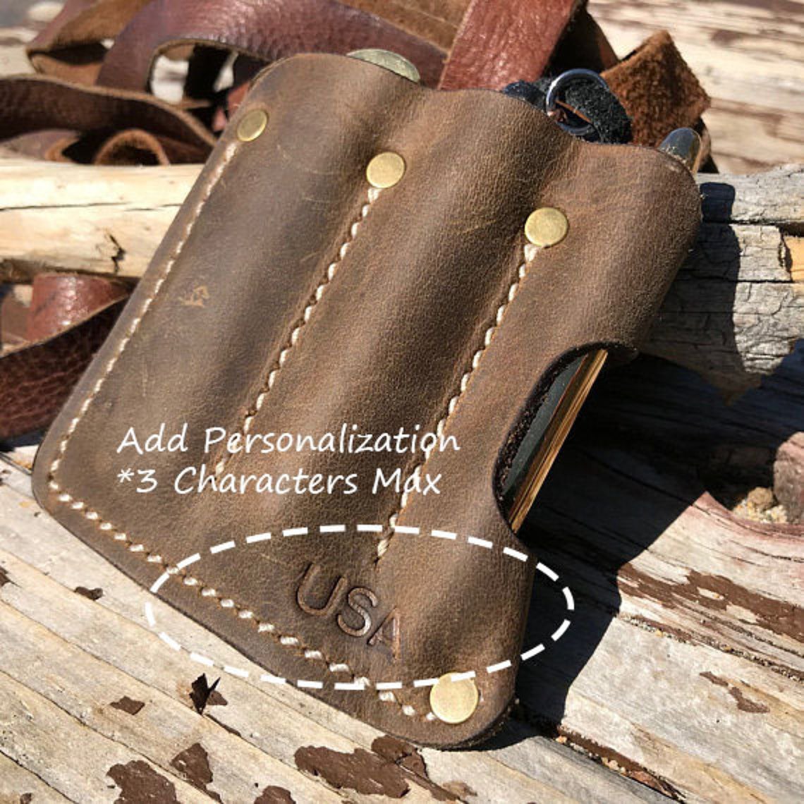 EDC-03BLACK Leather Gear Caddy Everyday Carry Pocket - Etsy